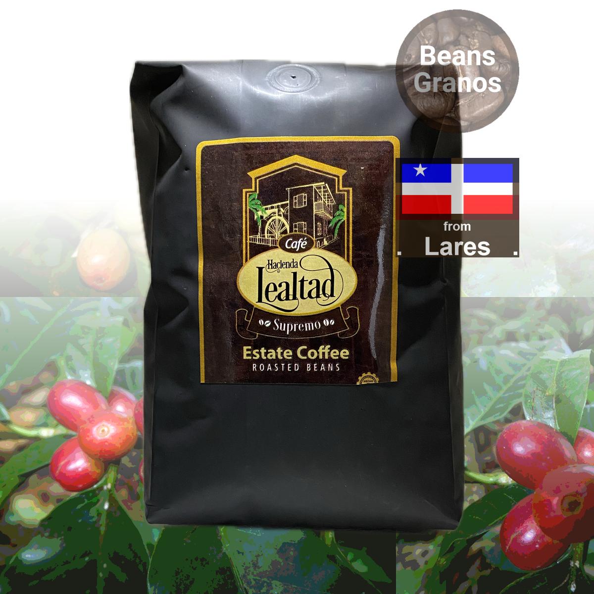 Café Hacienda Lealtad Supremo Coffee Beans 80oz (5lb) | Puerto Rico ...