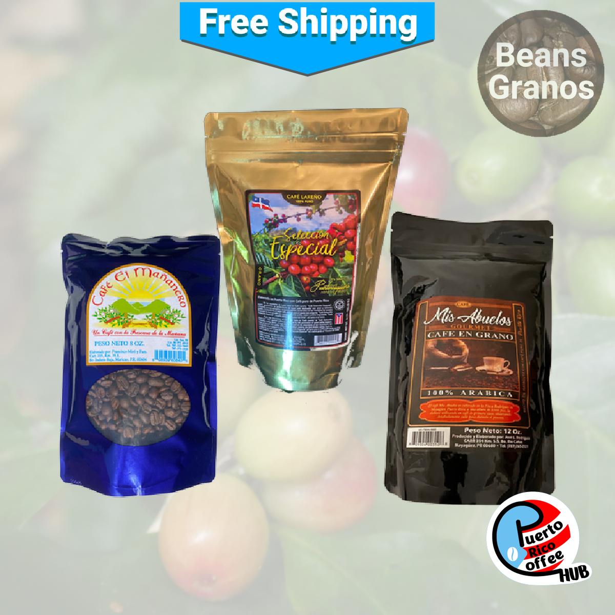 Puerto Rican Coffee Beans Variety Pack: Five Star 3-Pack 2 – Puerto ...