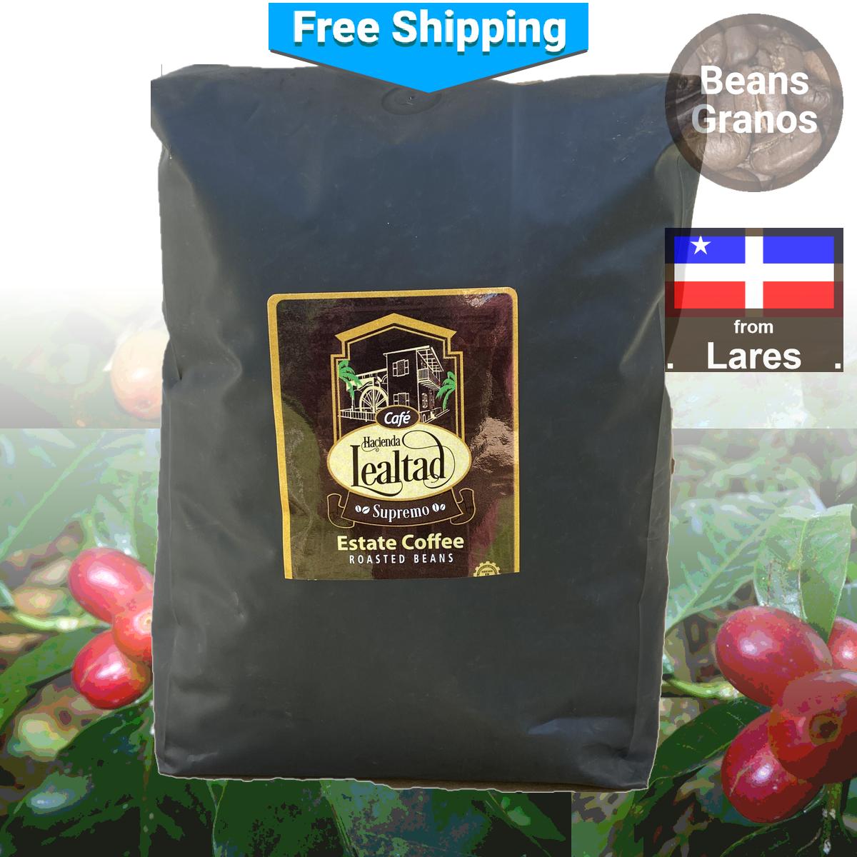 Café Hacienda Lealtad Supremo Coffee Beans 80oz (5lb) | Puerto Rico ...